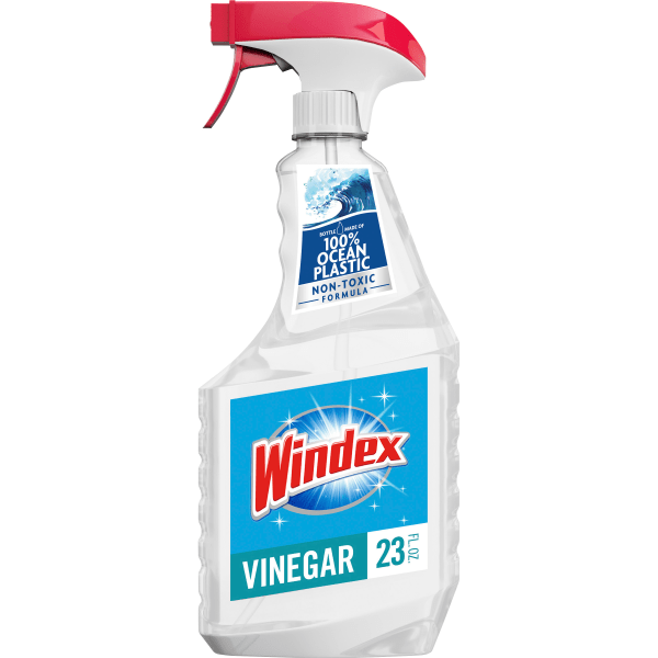 Windex Glass Cleaner with Vinegar Trigger Bottle, 23 fl oz