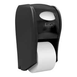 Solaris Paper LoCor Top Down Wall Mount Bath Tissue Dispenser Black ...