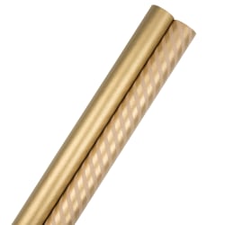JAM Paper 25 Sq. Ft. Wrapping Paper Gold - Office Depot