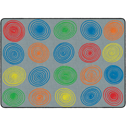 Flagship Carpets Circles Rug Rectangle 6 x 8 4 GrayMulticolor - Office ...