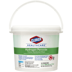 Clorox Healthcare Hydrogen Peroxide Disinfecting Wipes 11 x 12 Canister ...