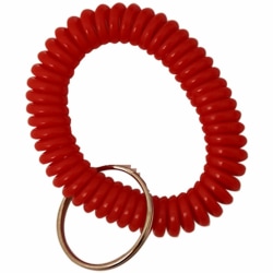 Sparco Split Ring Wrist Coil Key Holders 2.1 x 2.1 x 2.4 6 Pack Red ...