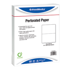 PrintWorks Professional Pre Perforated Paper for Statements Tax Forms ...