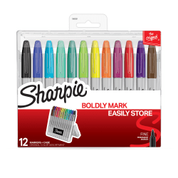 Sharpie Permanent Marker Hero Pack With Storage Case Fine Point ...