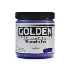Golden OPEN Acrylic Paint 8 Oz Jar Ultramarine Blue - Office Depot
