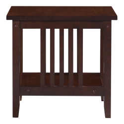 Linon Thrombrey End Table W Shelf Espresso - Office Depot