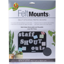 Duck Brand Felt Mounts Self Sticking Memo Board 23 Height x 18 Width ...