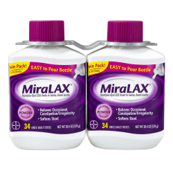 MiraLAX Laxative Powder 20.4 Oz Pack Of 2 Bottles - Office Depot