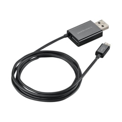 Poly USB cable USB to Micro USB Type B M 2.2 ft black - Office Depot