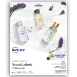 Avery Print To The Edge Labels 22853 Square 2 x 2 Glossy Clear Pack Of ...