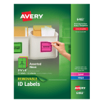 Avery Removable LaserInkjet Organization Labels AVE6482 3 13 x 4 ...
