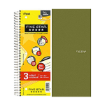 Five Star Notebook 8 x 10 12 3 Subjects Wide Ruled 75 Sheets Assorted ...