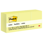 Post it Greener Notes 1 38 in x 1 78 in 12 Pads 100 SheetsPad Canary ...
