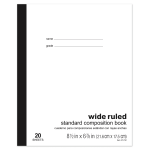 Office Depot Brand Standard Composition Book 6 78 x 8 12 Wide Ruled 20 ...