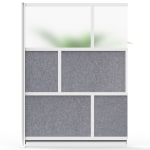 Luxor Modular Room Divider Wall System Add On 53 x 48 Gray - Office Depot