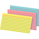 Office Depot Brand Color Coded Ruled Index Cards 3 x 5 Assorted Colors ...