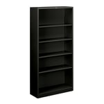 HON Brigade Steel Bookcase 5 Shelves Black - Office Depot