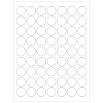 Tape Logic InkjetLaser Labels LL142 Round 1 White Case Of 6300 - Office ...