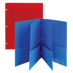 Office Depot Brand 6 Pocket Poly Folders Letter Size Assorted Colors ...