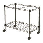 Lorell Mobile Wire File Cart 2 Tier 26 W x 12 12 D x 30 H Black ...