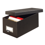 Oxford Index Card Storage Box 4 x 6 IndigoBlack - Office Depot