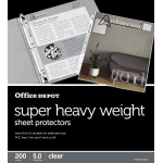 Office Depot Brand Super Heavyweight Sheet Protectors 8 12 x 11 Clear ...