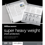 Office Depot Brand Super Heavyweight Sheet Protectors 8 12 x 11 Non ...