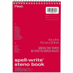 TOPS Steno Book 6 x 9 Gregg Ruled 80 Sheets Green - Office Depot