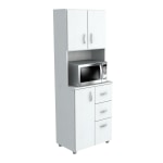 Inval Storage Cabinet With Microwave Stand 3 Shelves 33 H x 24 W x 15 D ...