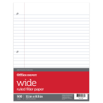 Office Depot Brand Notebook Filler Paper Wide Ruled 8 x 10 12 3 Hole ...