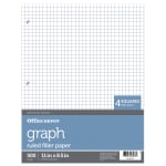 Office Depot Brand Quadrille Ruled Notebook Filler Paper 8 x 10 12 ...