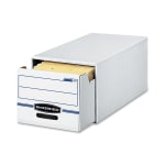 Bankers Box StorDrawer File Letter Size 11 12 x 14 x 25 12 WhiteBlue ...