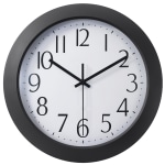 Realspace Round 24 Hour Wall Clock 12 Black - Office Depot