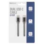 Vivitar USB A To USB C Cable 6 White NIL4006 WHT STK 24 - Office Depot