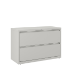 WorkPro® 42"W x 18-5/8"D Lateral 2-Drawer File Cabinet, Light Gray
