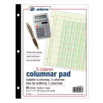 Adams Analysis Pad 8 12 x 11 100 Pages 50 Sheets 6 Columns Green ...