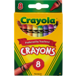Crayola Crayons, Assorted Colors, Box Of 8 Crayons