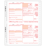 ComplyRight 1098 Tax Forms 3 Part Copies A B C 1 Wide Continuous 9 x 11 ...