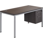 Boss Office Products Simple System Workstation Desk With Pedestal 60 x ...
