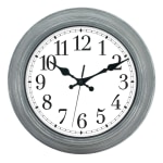 Realspace Round Wall Clock 12 Gray BurlapMatte Black - Office Depot