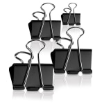 Office Depot Brand Binder Clips Medium 1 14 Wide 58 Capacity Black Box ...