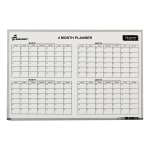 SKILCRAFT Dry Erase 4 Month Planner Whiteboard 24 x 36 Aluminum Frame ...