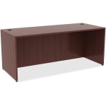 Lorell Essentials 72 W Rectangular Shell Computer Desk Mahogany ...