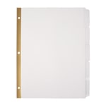 Office Depot Brand Plain Dividers With Tabs And Labels White 5 Tab Pack ...