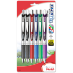Pentel EnerGel RTX Retractable Liquid Gel Pens Medium Point 0.7 mm Assorted Ink Colors Pack Of ...