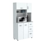 Inval Storage Cabinet With Microwave Stand 3 Shelves 33 H x 24 W x 15 D ...