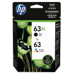 HP 63XL Black63 Tri Color High Yield Ink Cartridges Pack Of 2 L0R48AN ...