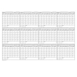 SwiftGlimpse Yearly Wall Calendar Planner 36 x 48 BlackWhite Undated ...