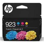 HP 923 Cyan Magenta Yellow Standard Yield Original Ink Cartridge 3 Pack ...