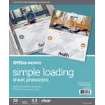 Office Depot Brand Side Loading Sheet Protectors 8 12 x 11 Clear Pack ...